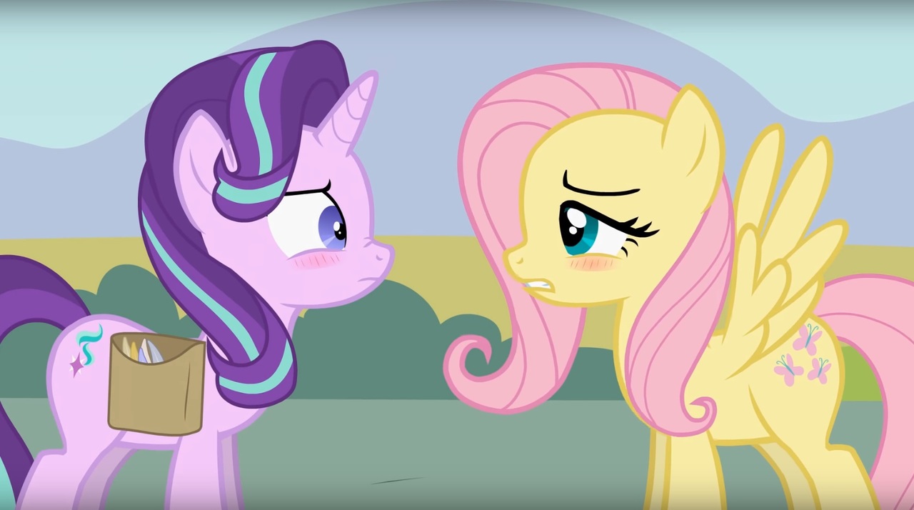 #1759939 - safe, artist:forgalorga, fluttershy, starlight glimmer ...