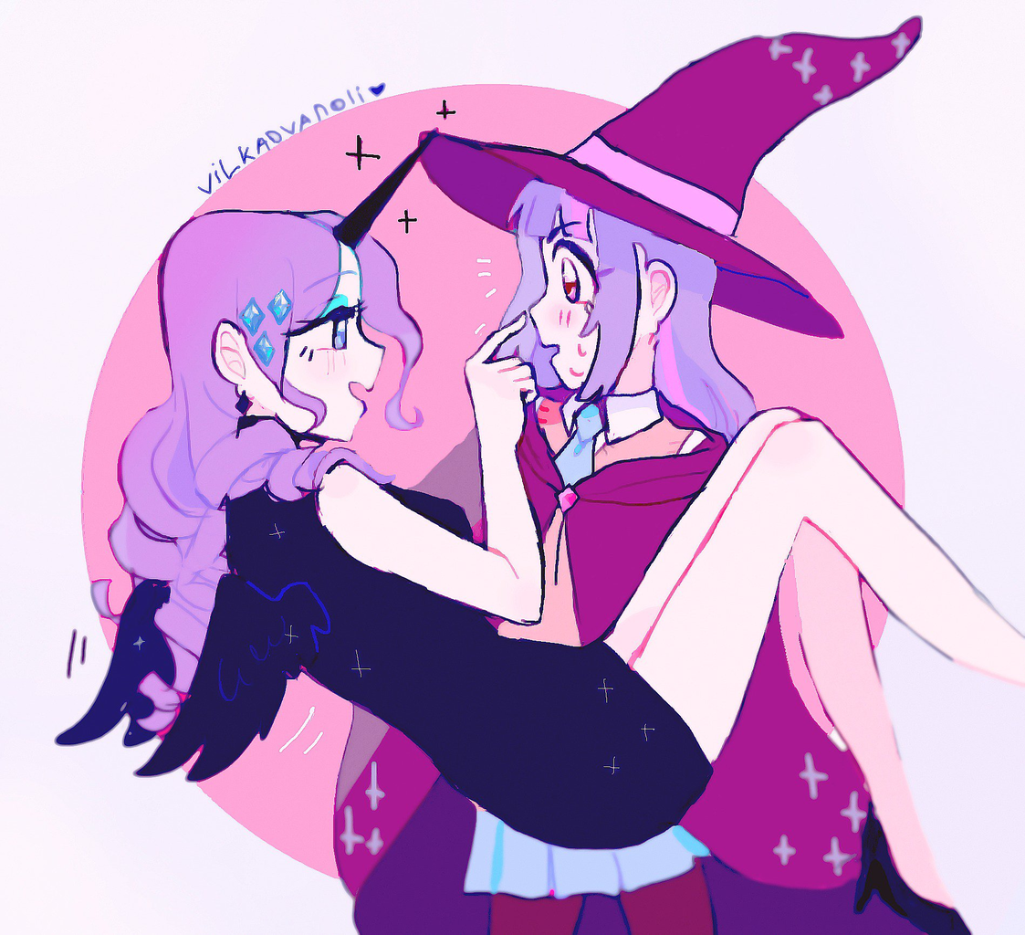 #1760223 - safe, artist:vilkadvanoli, rarity, twilight sparkle, human ...