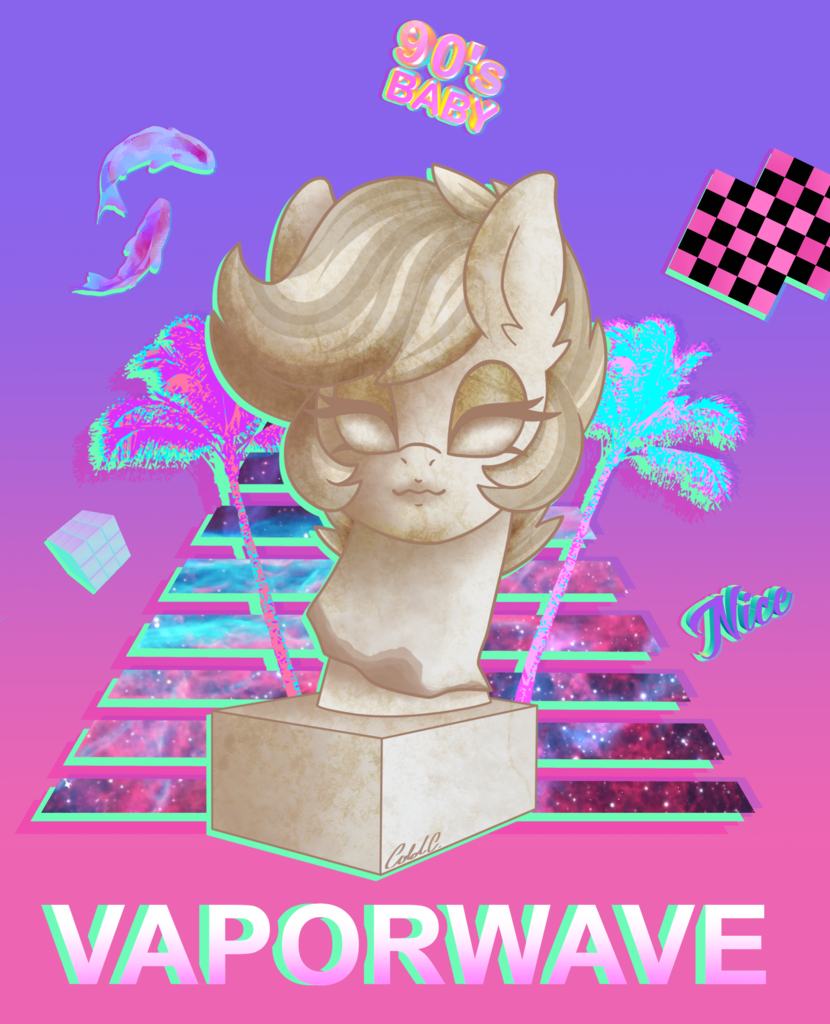 #1765799 - safe, artist:ciderpunk, oc, oc only, oc:vaporwave ...