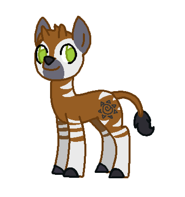 #1766214 - safe, artist:moonrose95, oc, oc only, okapi, simple ...
