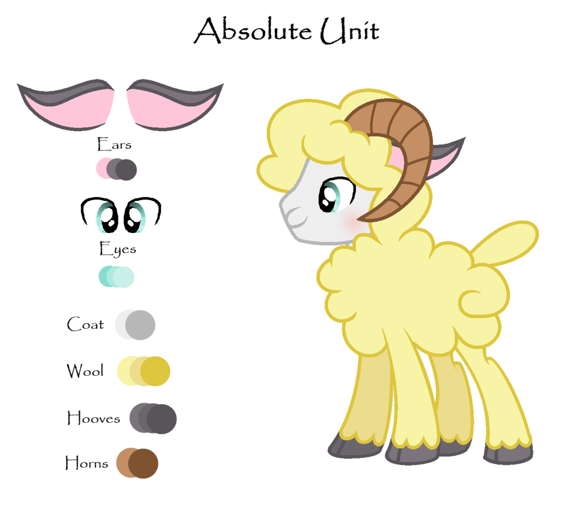 #1767896 - safe, artist:darbypop1, oc, oc only, oc:absolute unit, sheep ...