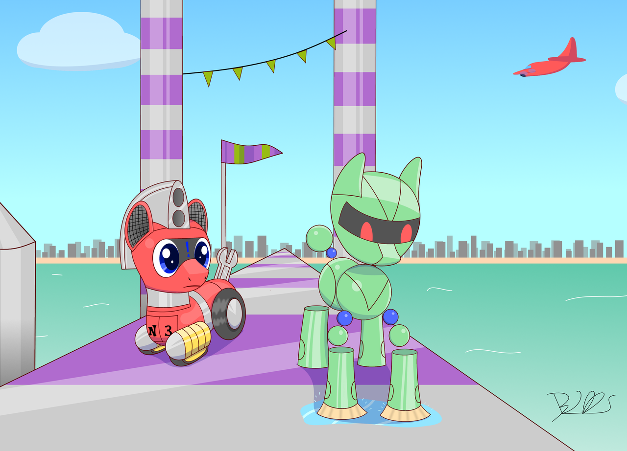 #1777780 - safe, artist:trackheadtherobopony, oc, oc:trackhead ...