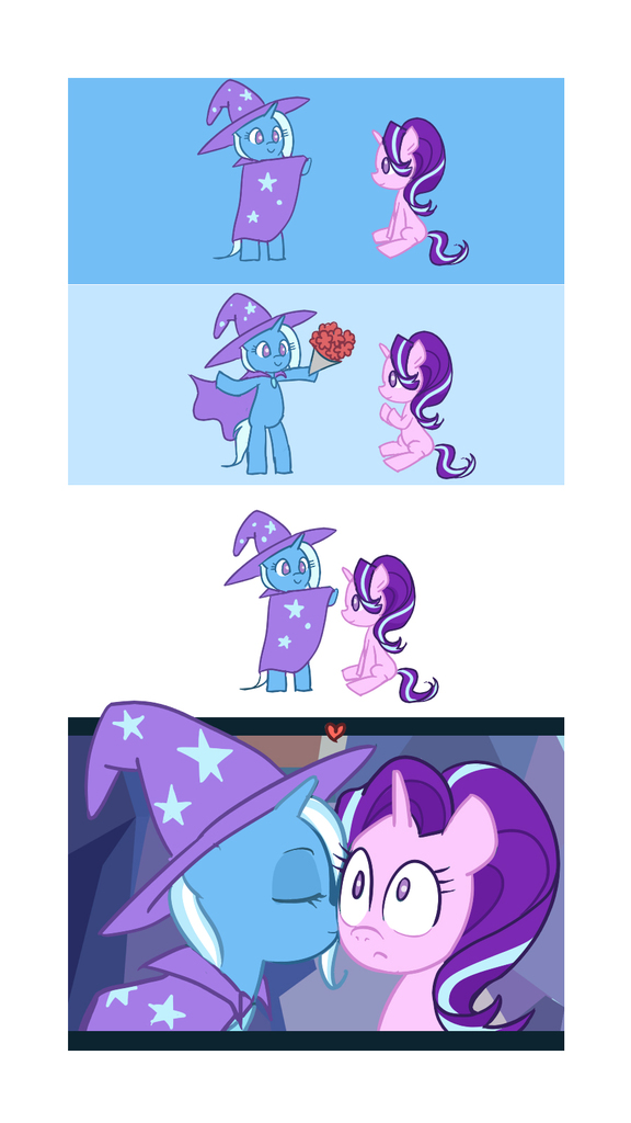 #1780680 - safe, artist:derpy_malaleche, starlight glimmer, trixie ...