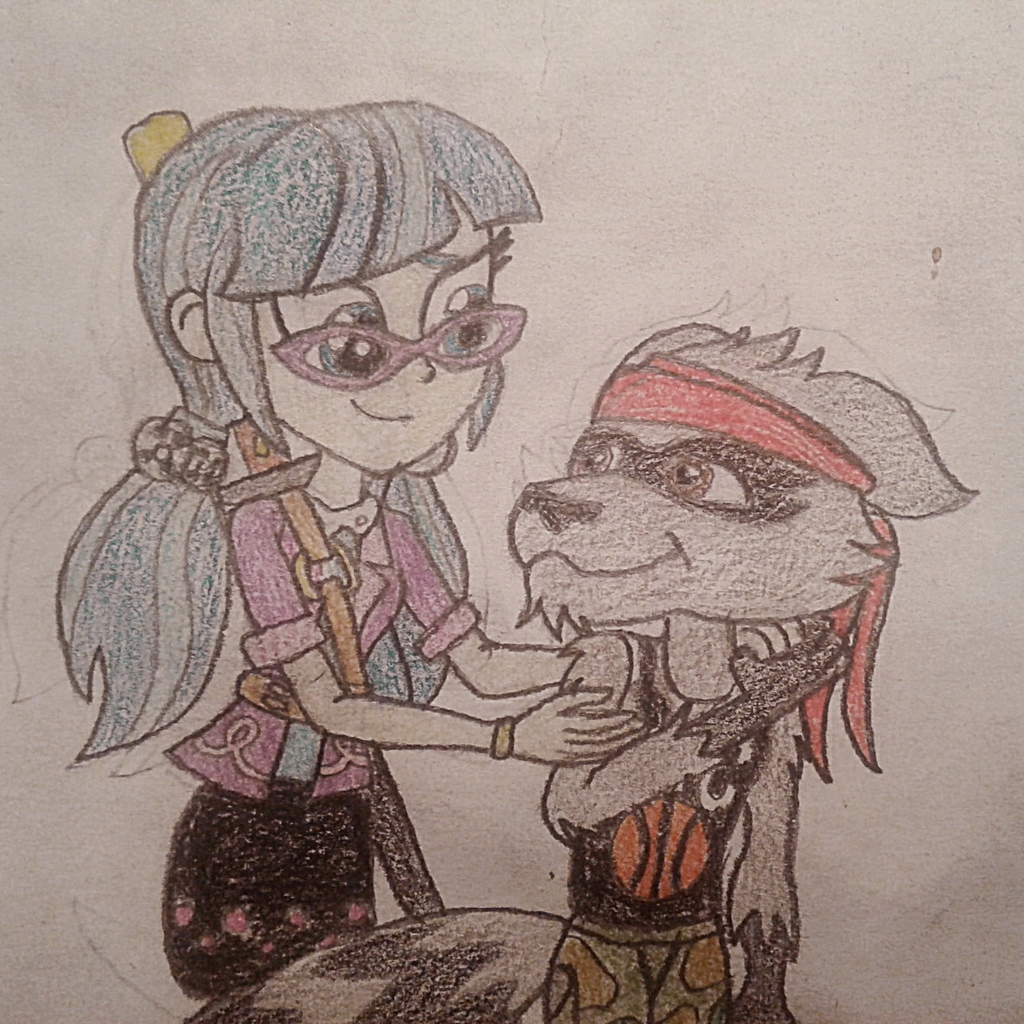 #1781783 - safe, artist:jebens1, juniper montage, raccoon, equestria ...