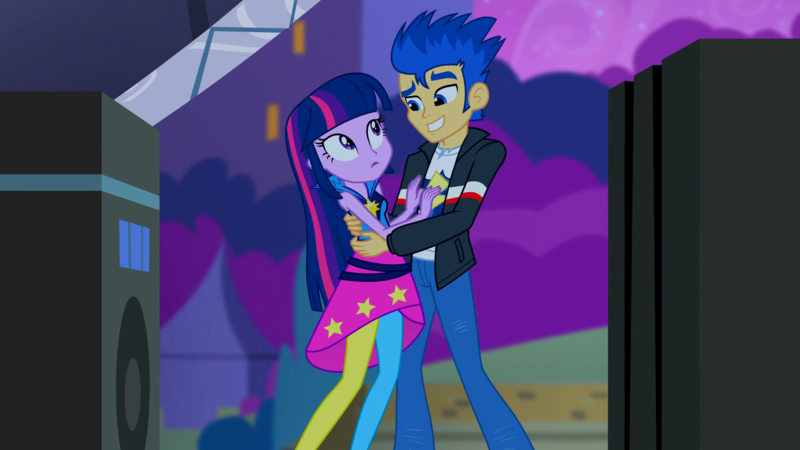 Twilight Sparkle And Flash Sentry Rainbow Rocks