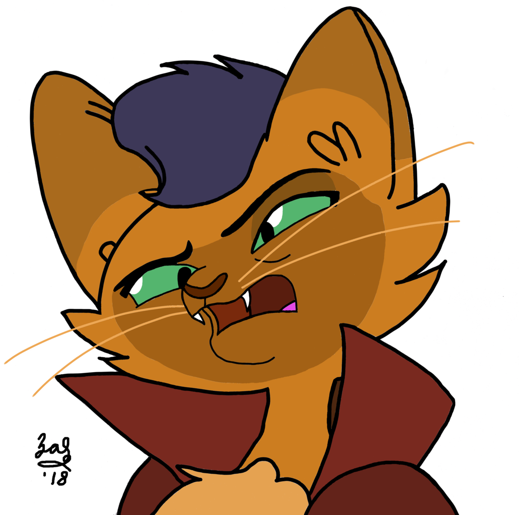 #1786547 - safe, artist:zachattackj, capper dapperpaws, cat, anthro, g4 ...