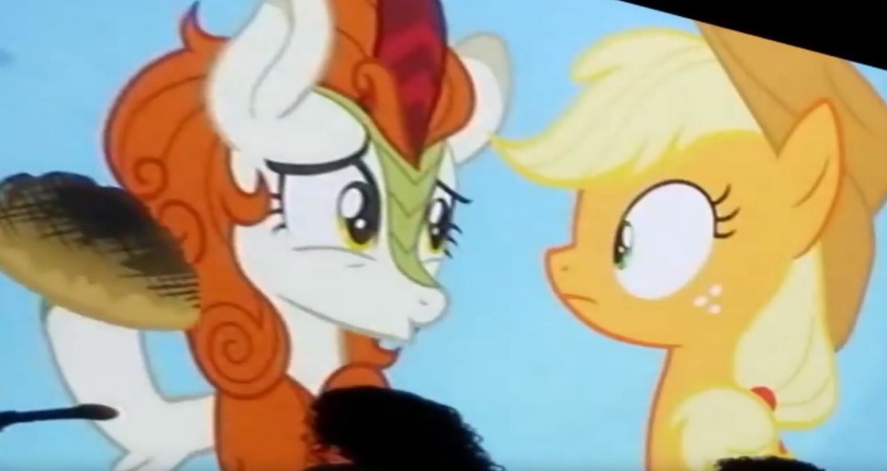 #1786644 - safe, screencap, applejack, autumn blaze, kirin, pony, g4, my little pony: friendship ...
