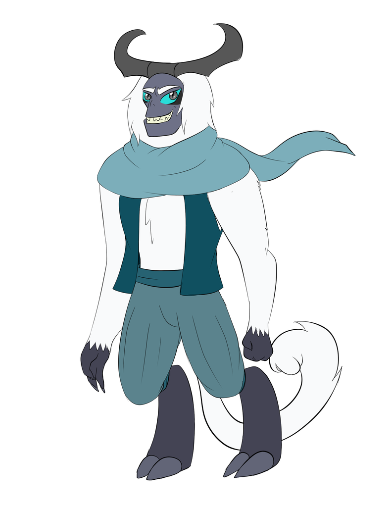 #1787517 - safe, artist:jolliapplegirl, storm king, yeti, anthro ...