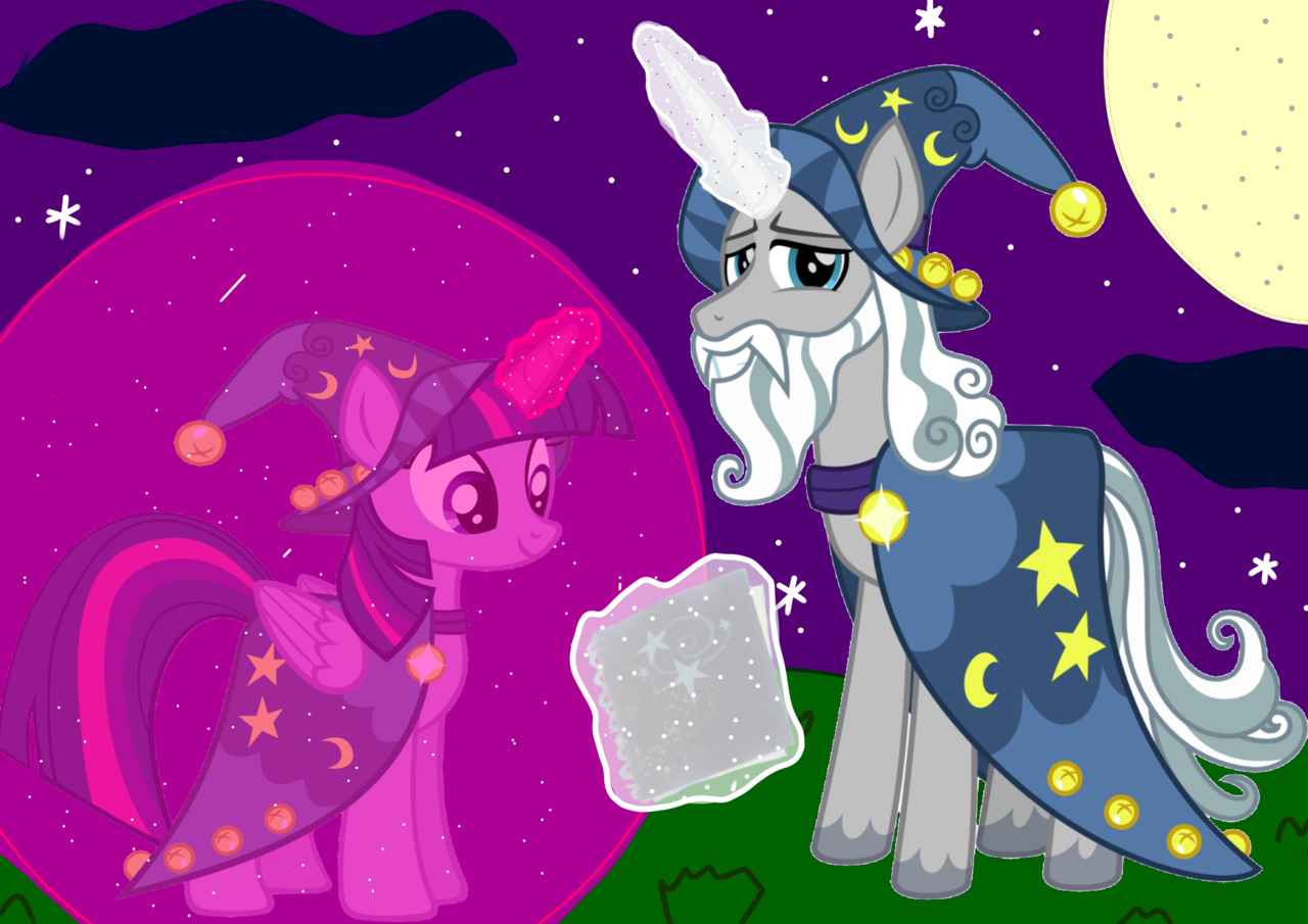 #1788633 - safe, artist:katya, star swirl the bearded, twilight sparkle ...
