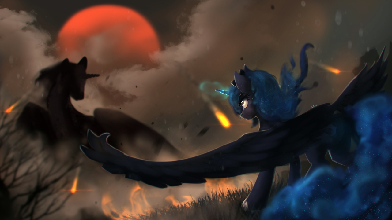 #1807553 - safe, artist:blackligerth, princess luna, alicorn, pony ...