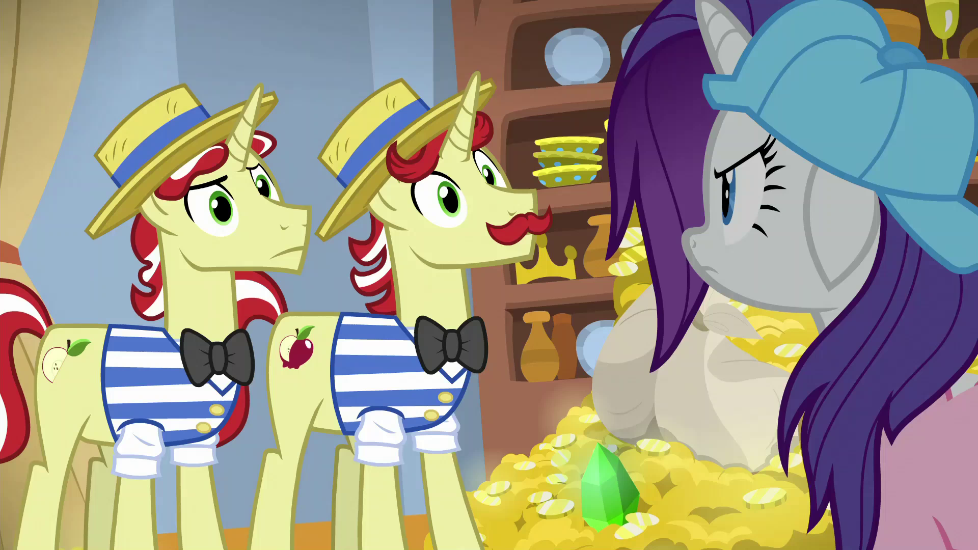 #1809149 - safe, screencap, flam, flim, rarity, pony, unicorn ...