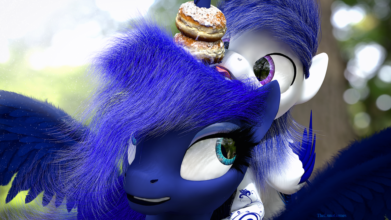 #1809953 - safe, artist:thelunagames, princess luna, oc, oc:crystal ...