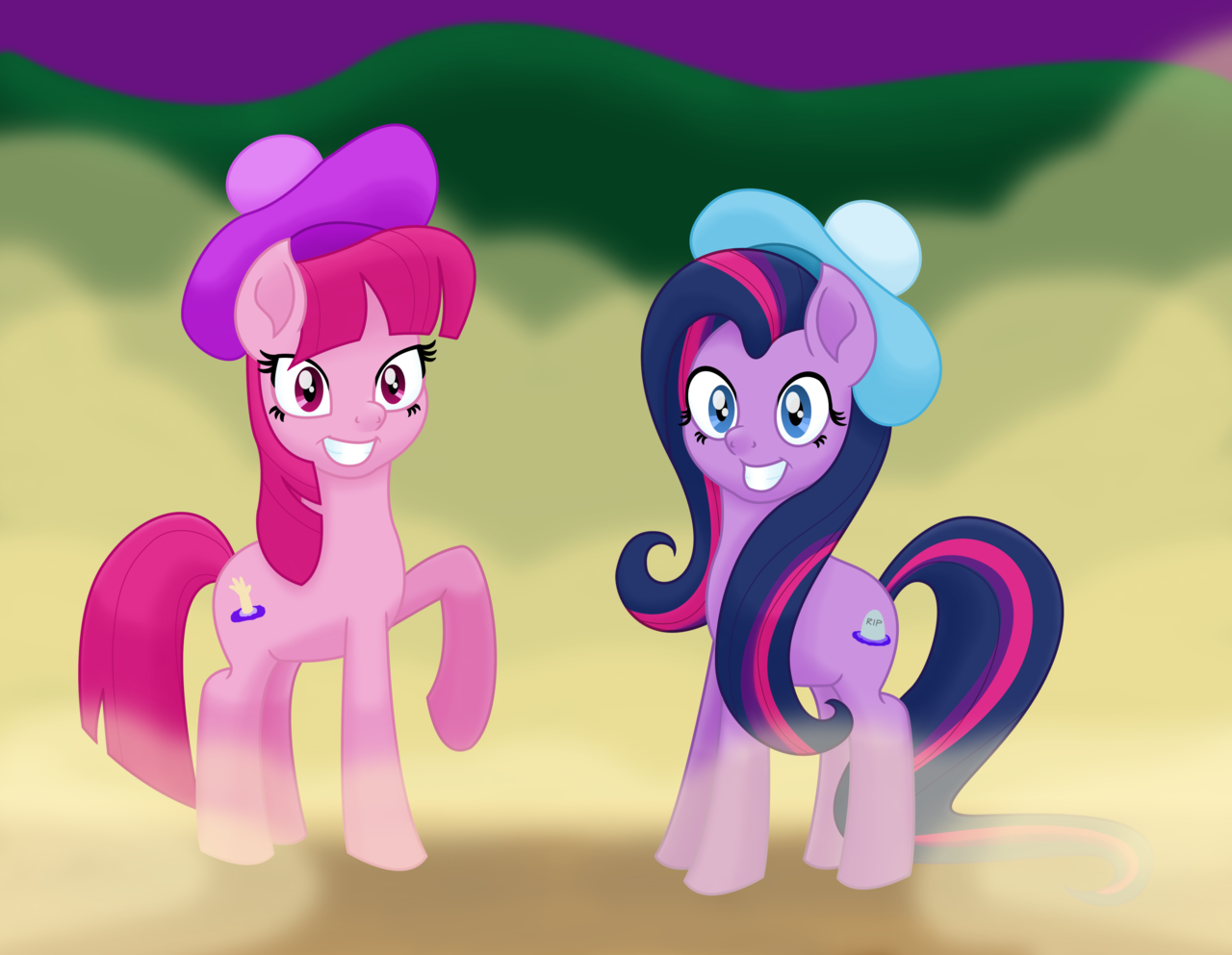 #1811295 - safe, artist:mistykoopa, fluttershy, twilight sparkle ...