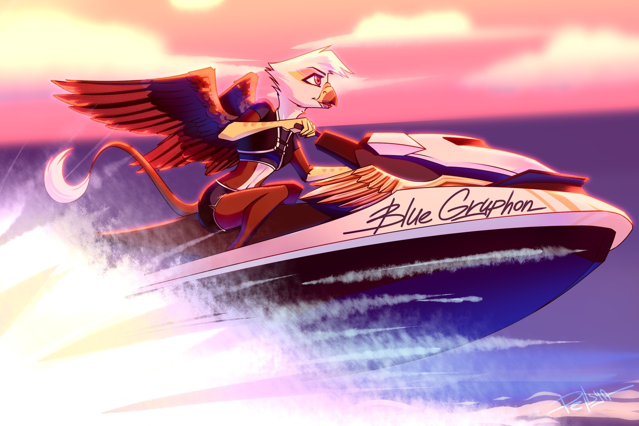 #1813016 - safe, artist:pellsya, oc, oc only, griffon, anthro, anthro ...