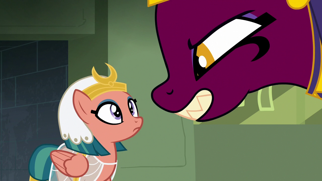 #1813773 - safe, screencap, somnambula, the sphinx, sphinx, daring done ...