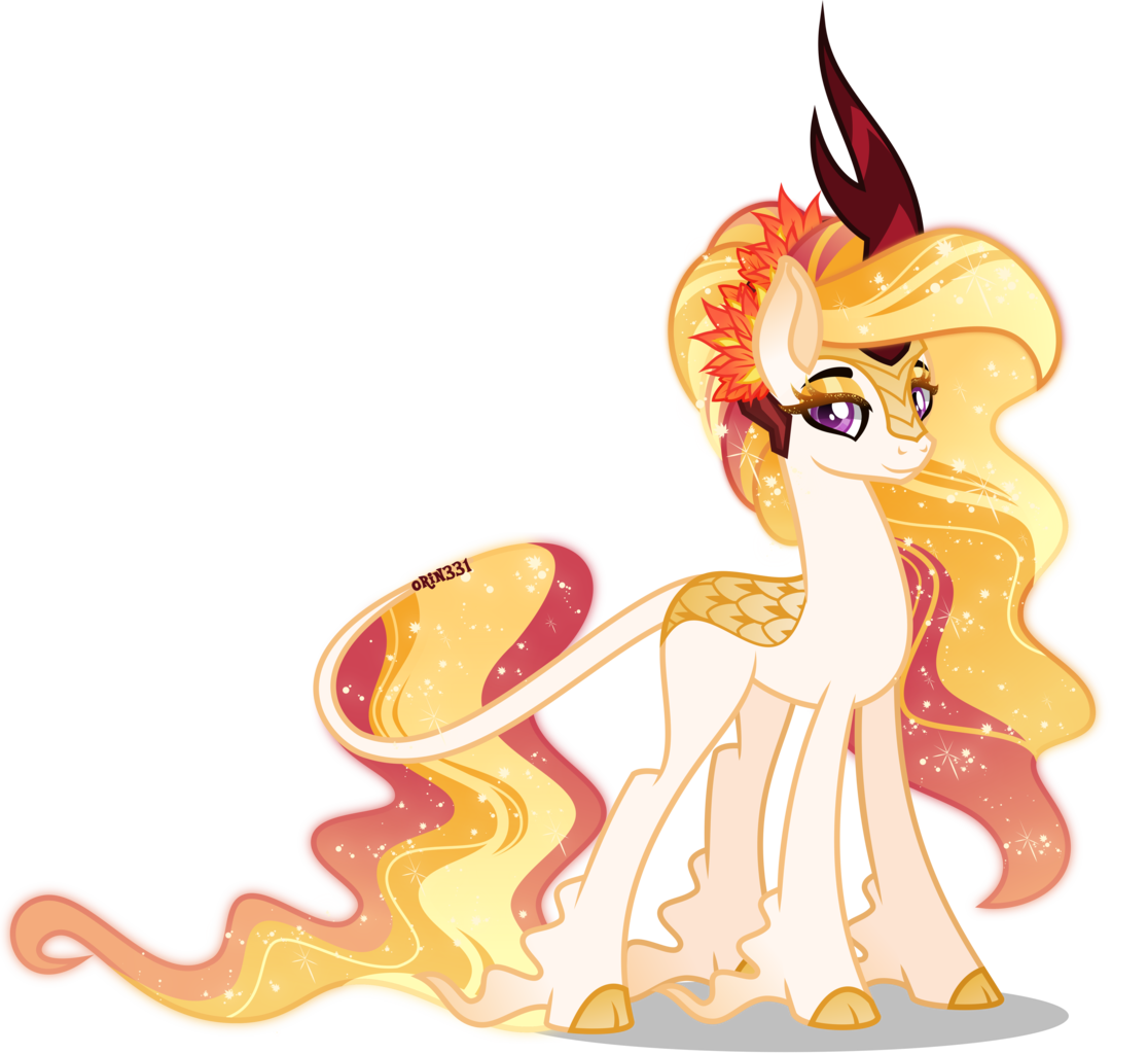 #1816246 - safe, artist:orin331, princess celestia, kirin, g4, my ...