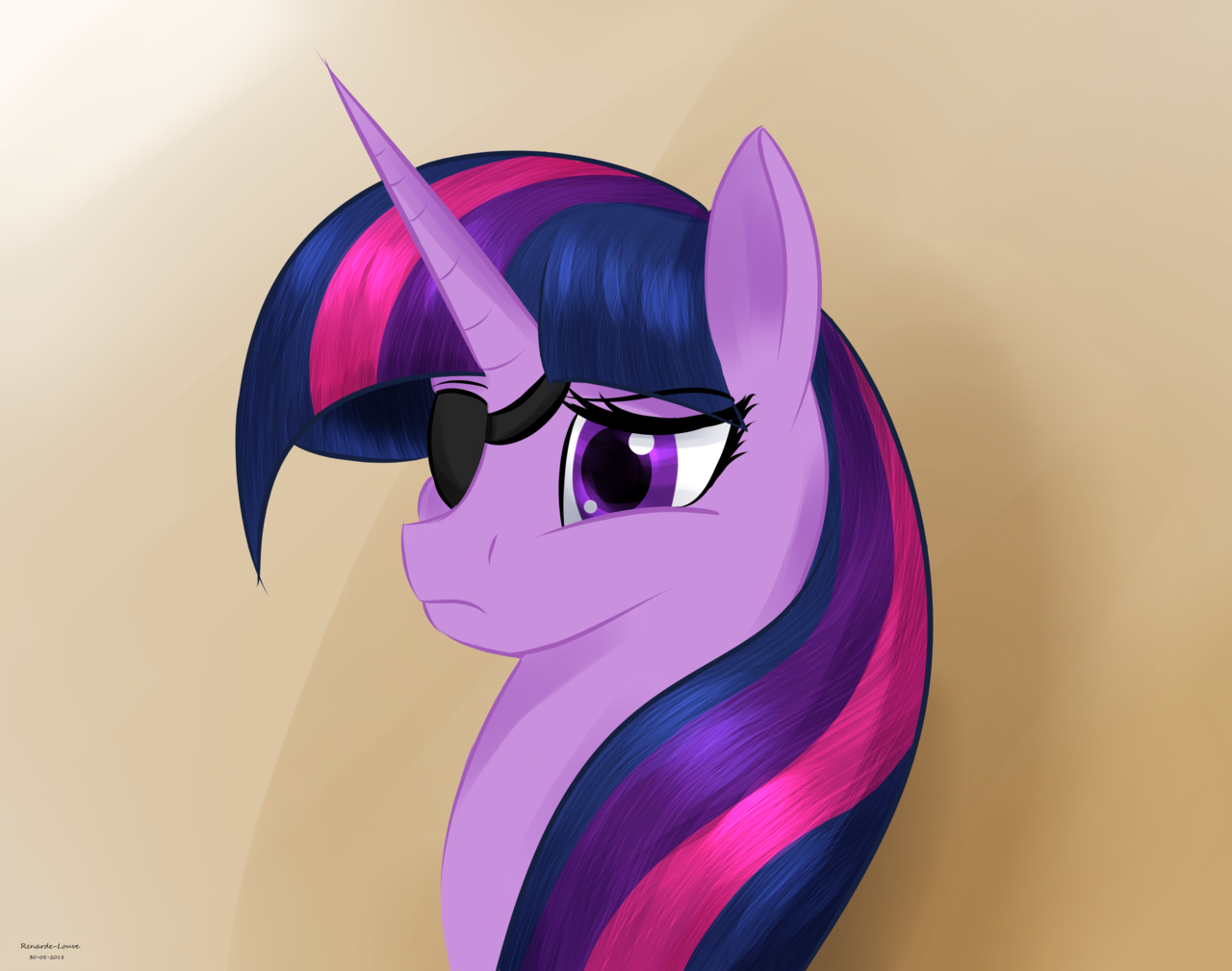 #1820390 - safe, artist:renarde-louve, twilight sparkle, alicorn, bust ...