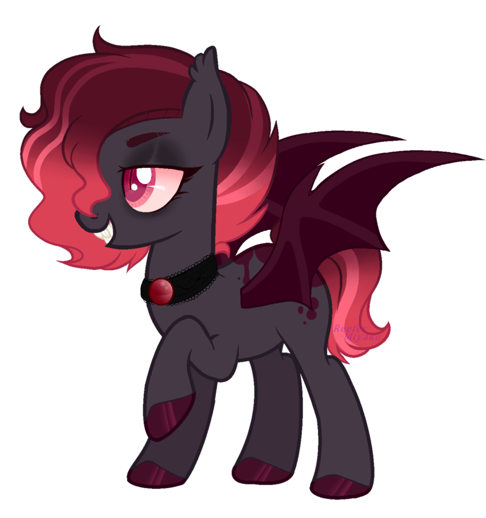 #1798520 - safe, artist:_spacemonkeyz_, oc, oc only, pony, vampony, bat ...