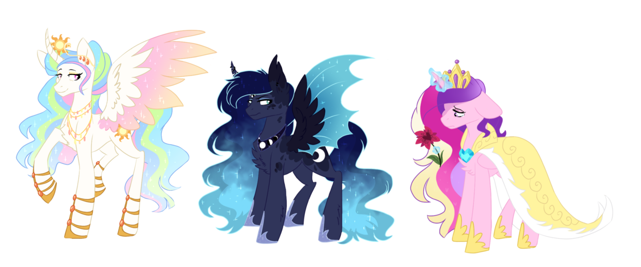 #1801409 - safe, artist:piidorenko, princess cadance, princess celestia ...