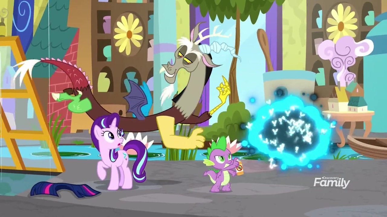 #1801569 - safe, screencap, discord, spike, starlight glimmer ...