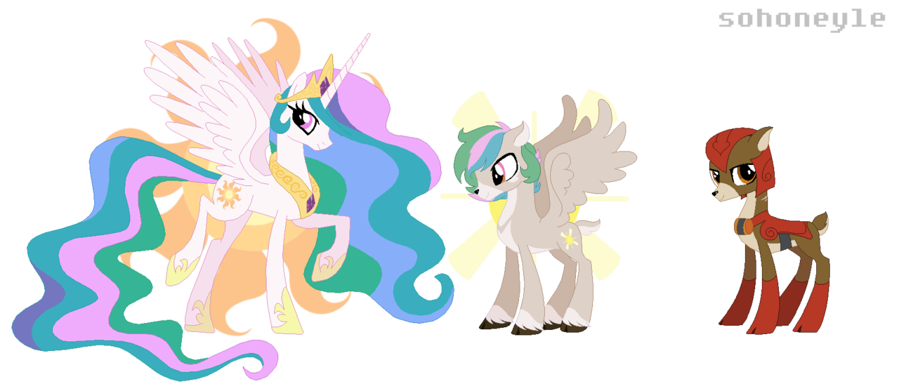 #1832090 - safe, artist:sohoneyle, blackthorn, princess celestia, oc ...