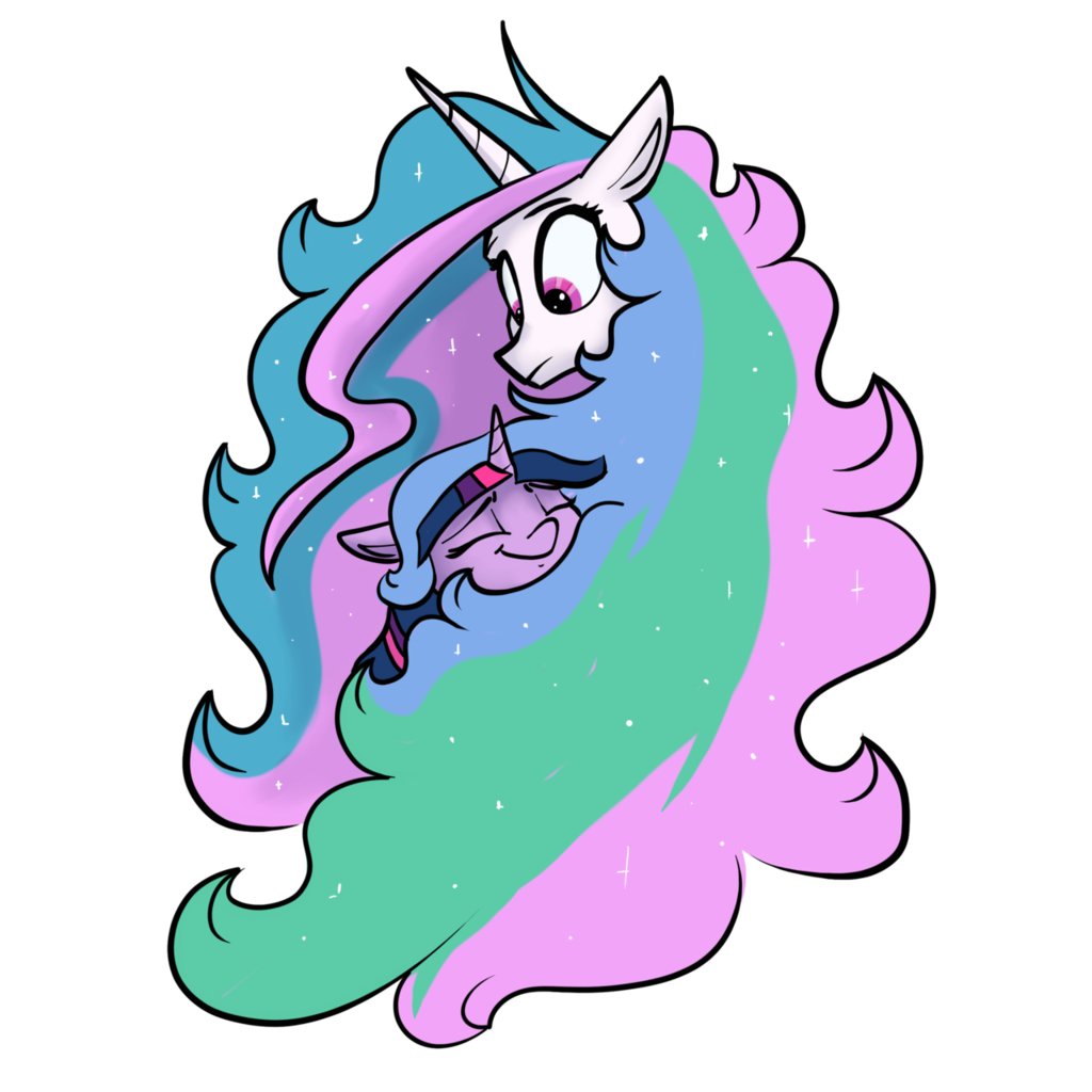 #1834917 - safe, artist:greyscaleart, princess celestia, twilight ...