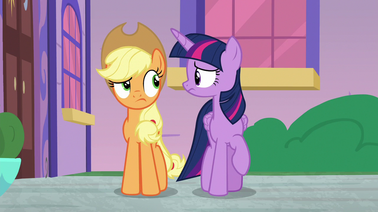 #1835106 - safe, screencap, applejack, twilight sparkle, alicorn, pony ...
