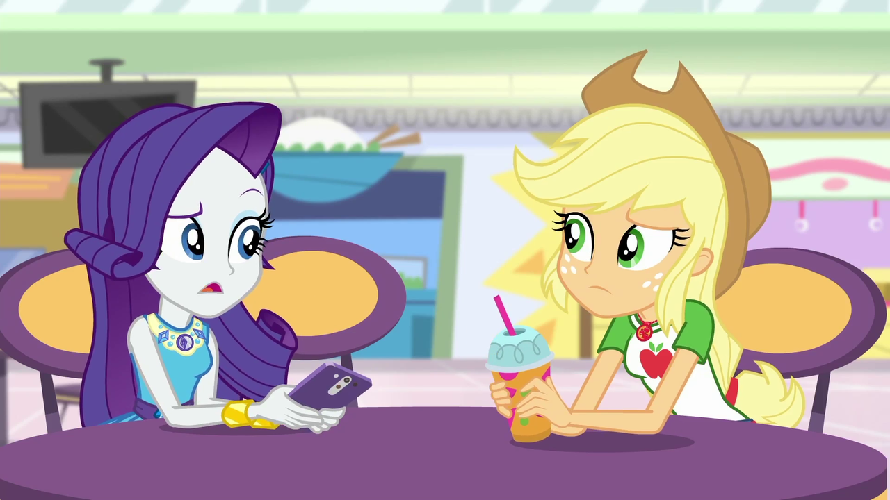 #1823011 - safe, screencap, applejack, rarity, equestria girls ...