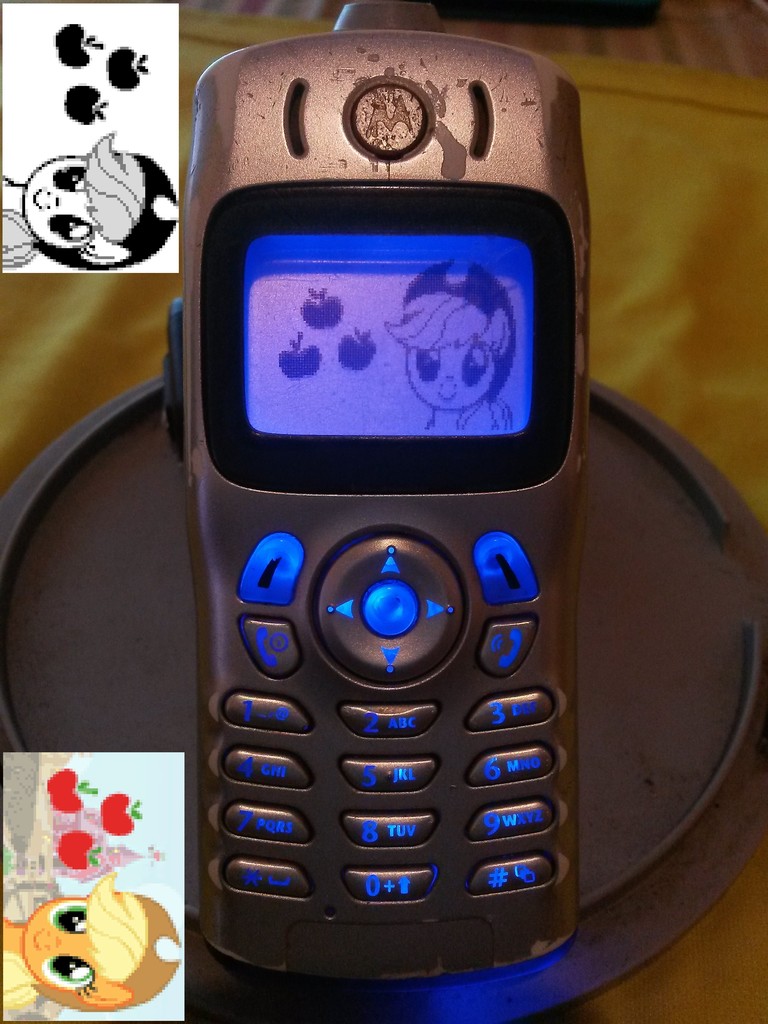 #1837114 - safe, applejack, g4, cellphone, cutie mark, high res, irl ...