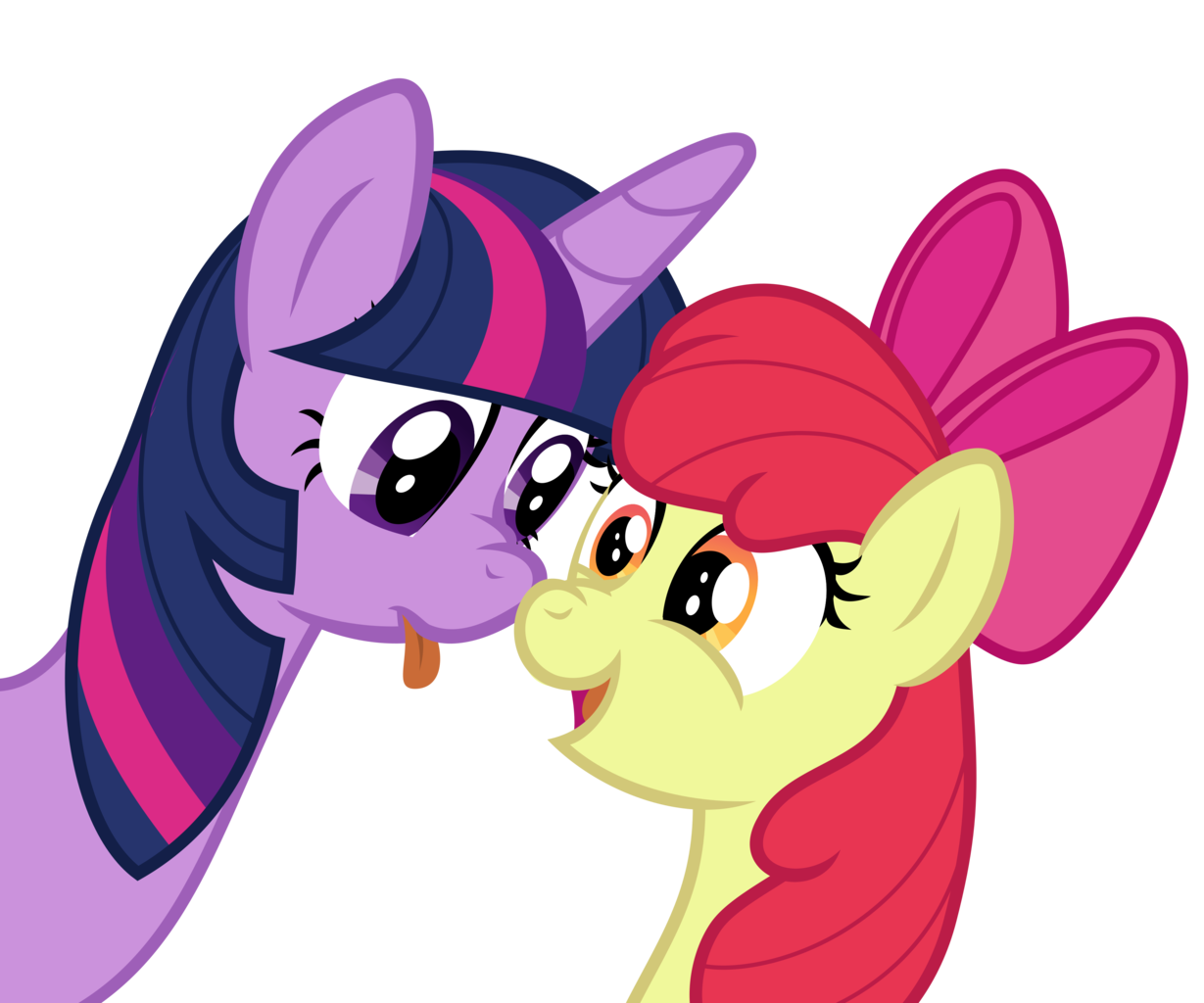 #1840144 - safe, artist:sollace, apple bloom, twilight sparkle, earth ...