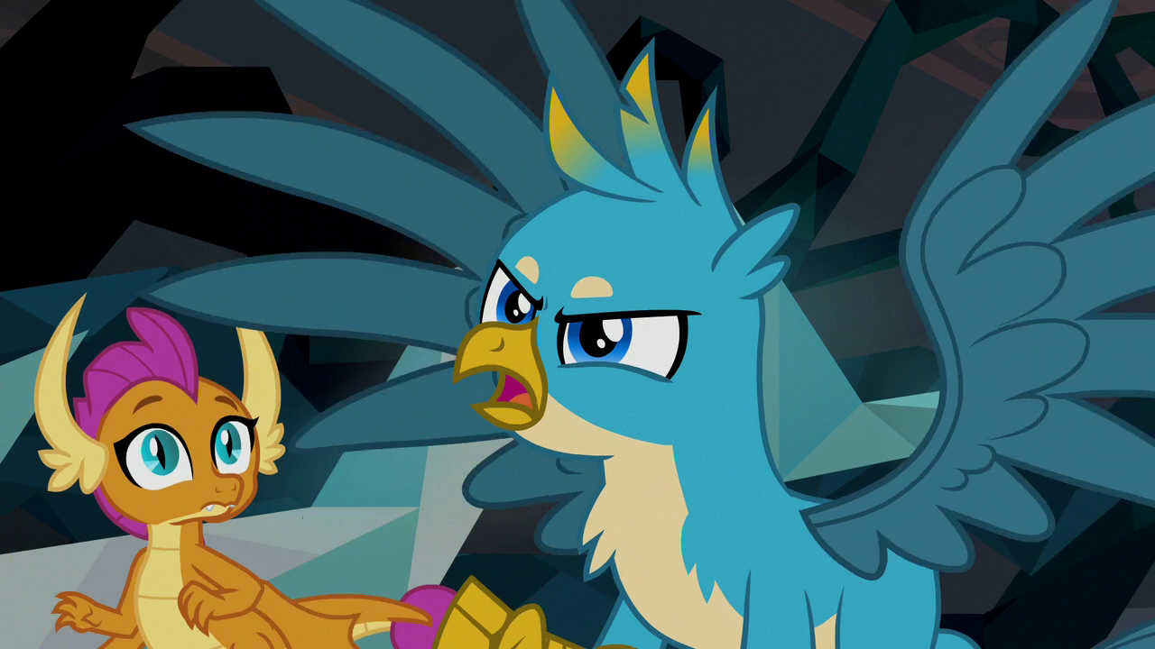 #1842808 - safe, screencap, gallus, smolder, dragon, griffon, g4, my ...