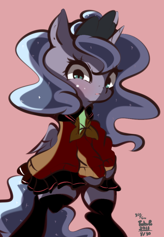 #1843858 - safe, artist:tohupo, princess luna, alicorn, pony, semi ...