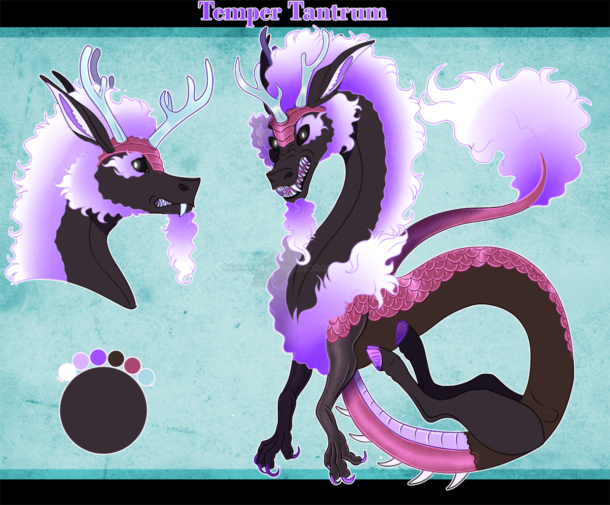 #1844628 - safe, artist:bijutsuyoukai, oc, oc only, hybrid, offspring, parent:discord, parent ...