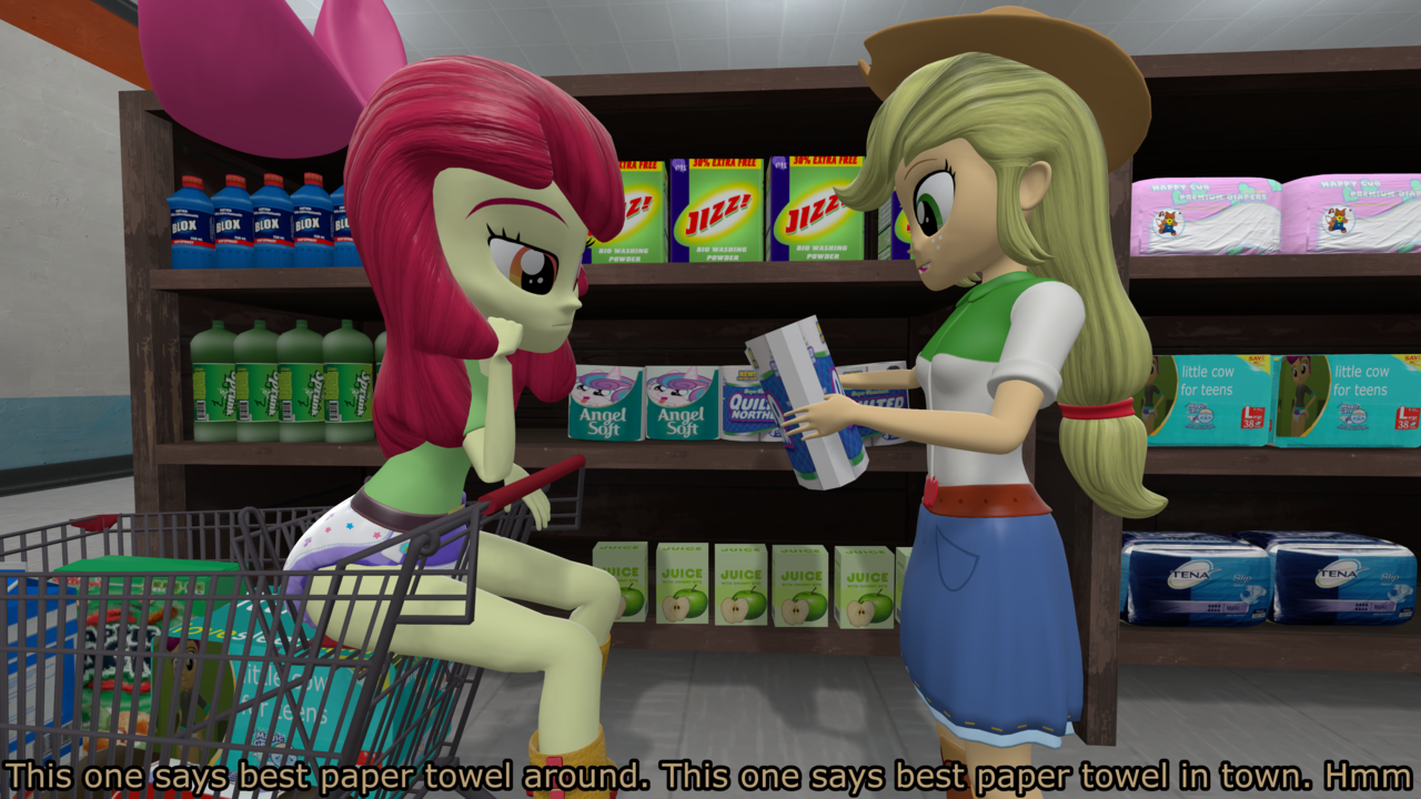 #1844863 - suggestive, artist:northern haste, apple bloom, applejack ...