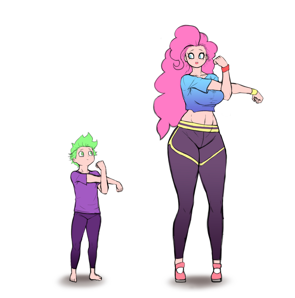 #1824818 - suggestive, artist:franschesco, pinkie pie, spike, human ...