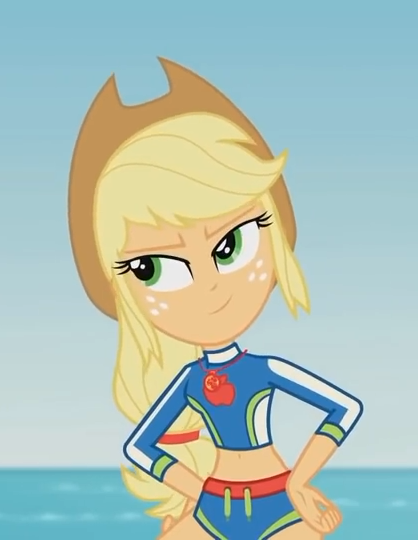 #1825462 - safe, screencap, applejack, human, blue crushed, equestria ...