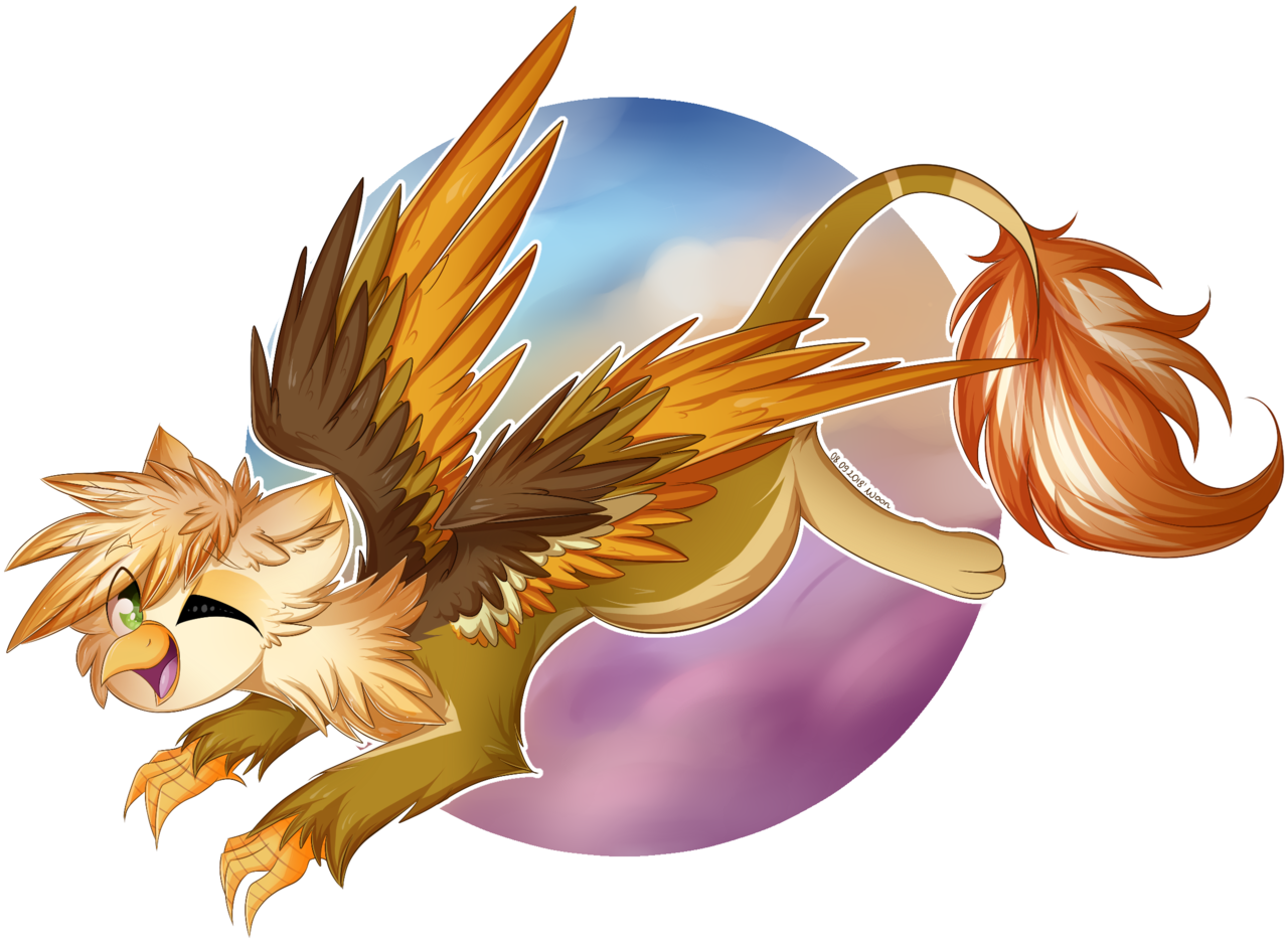 #1827831 - safe, artist:woonborg, oc, oc only, oc:ember burd, griffon ...