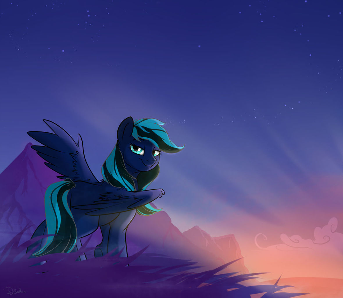 #1934102 - safe, artist:rutkotka, oc, oc only, oc:midnight mist ...