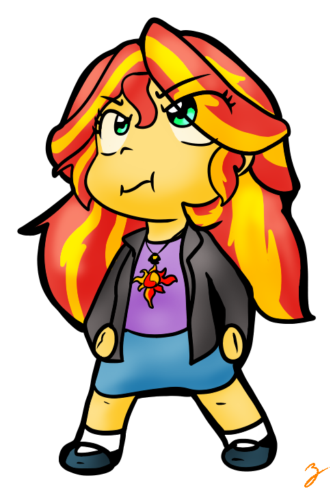 #1934778 - safe, artist:zutcha, sunset shimmer, equestria girls, g4, :i ...