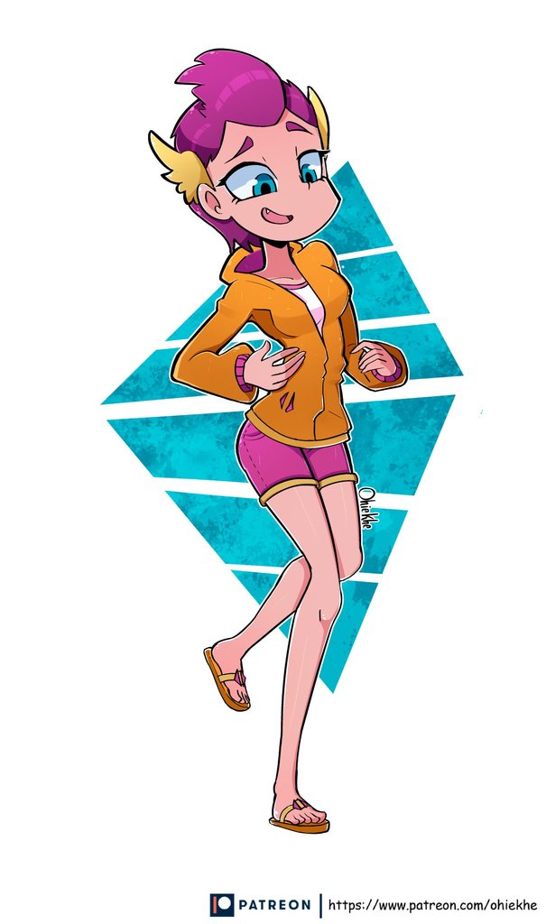 #1936253 - safe, artist:ohiekhe, smolder, human, g4, clothes, fangs ...