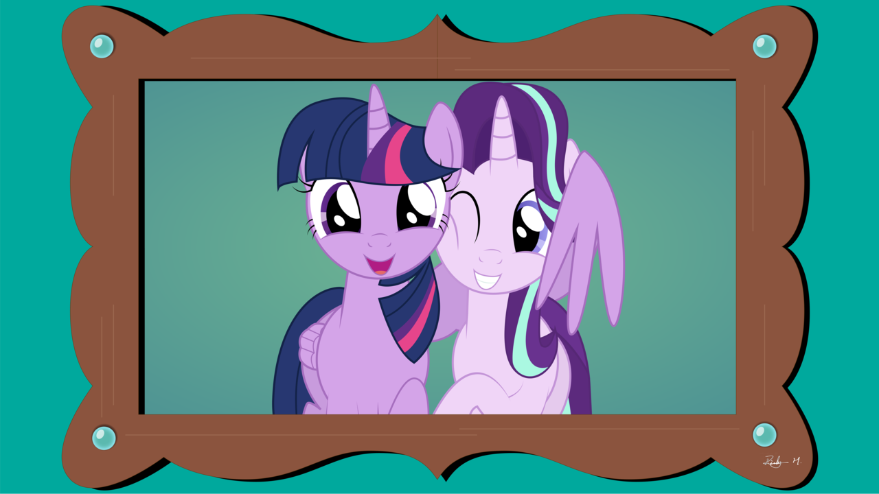 #1936818 - safe, artist:radiantian, starlight glimmer, twilight sparkle ...