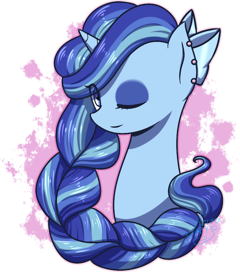 #1925020 - safe, artist:azura-arts, oc, oc:azura brush, pony, bow ...