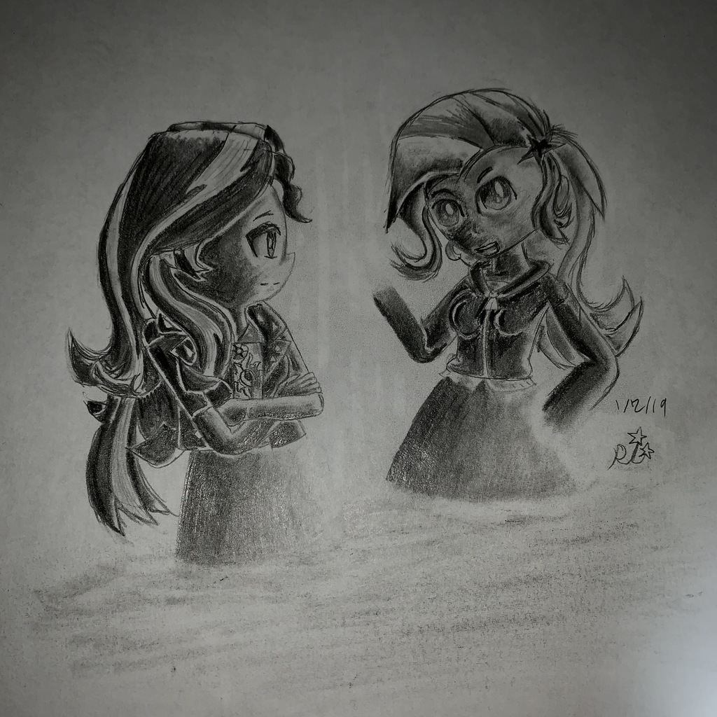 #1942172 - safe, artist:rosumasansrie21, sunset shimmer, trixie ...