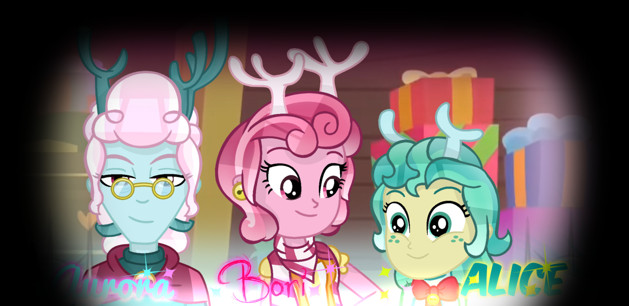 #1948664 - safe, artist:yaycelestia0331, alice the reindeer, aurora the ...