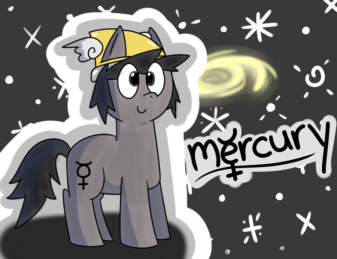 #1926315 - safe, artist:oddiology, pony, mercury (planet), planet ...