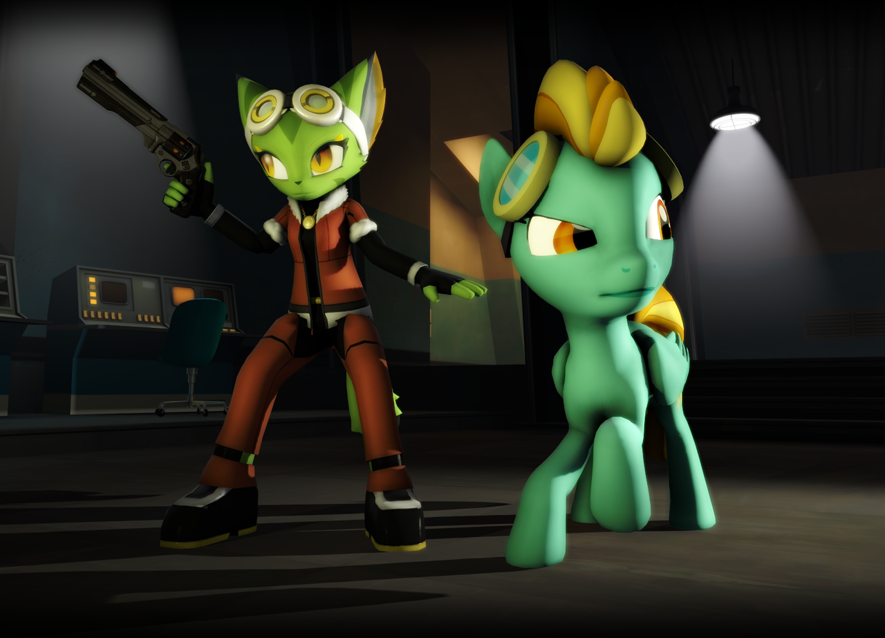 #1931057 - safe, artist:tbwinger92, lightning dust, pony, g4, 3d ...