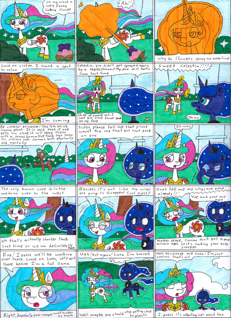 #2165947 - safe, artist:eternaljonathan, alicorn, pony, comic:llama ...