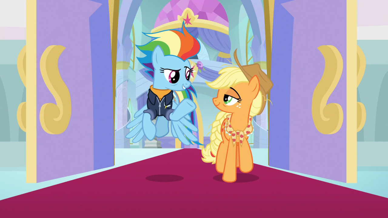 #2167910 - safe, screencap, applejack, rainbow dash, earth pony ...
