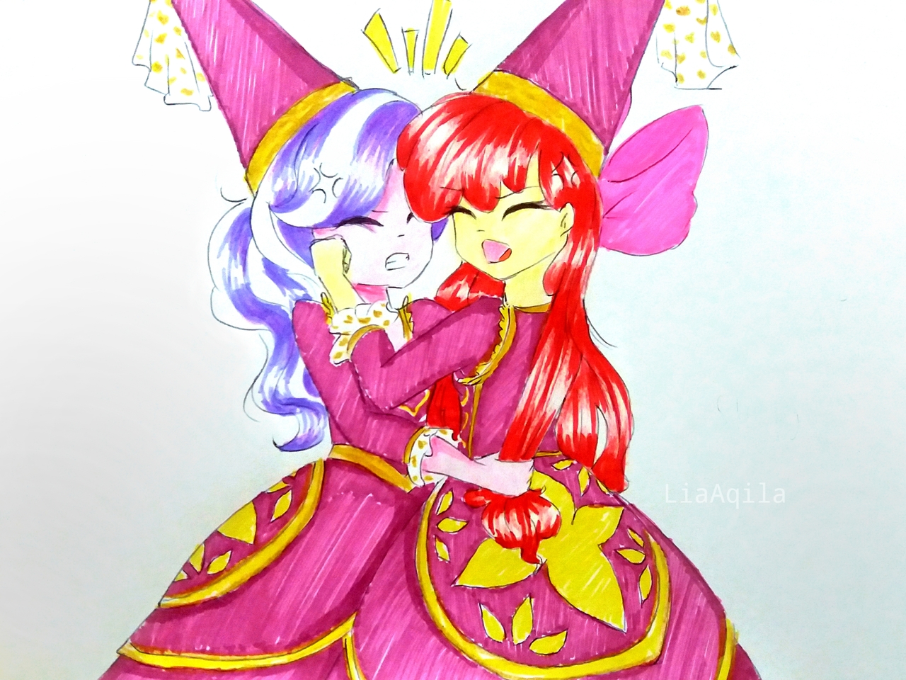 #2179182 - safe, artist:liaaqila, derpibooru exclusive, apple bloom ...