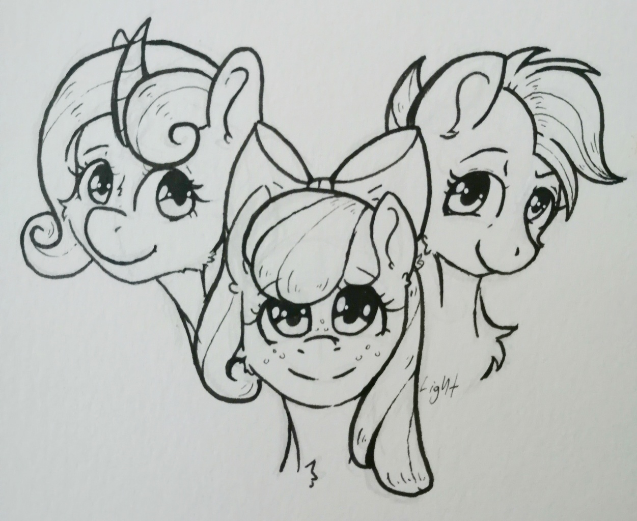 #2159041 - safe, artist:lightisanasshole, apple bloom, scootaloo ...